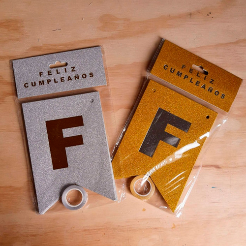 BANDERINES "FELIZ CUMPLEAÑOS" BRILLOSOS - Hiperfiesta