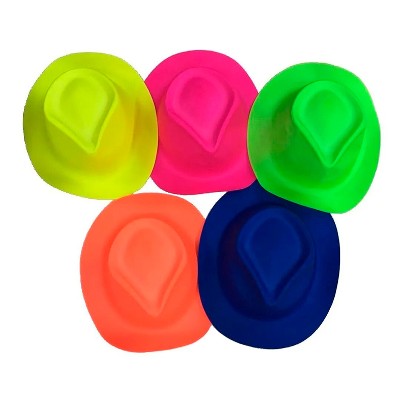 SOMBRERO PLASTICO COWBOY NEON - Hiperfiesta